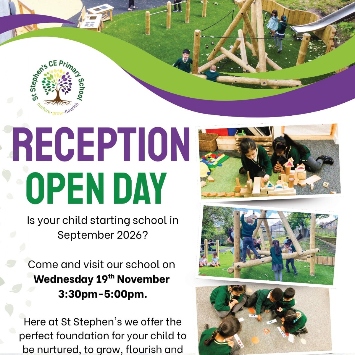 St Stephen’s CE (VA) Primary School - Reception Open Day